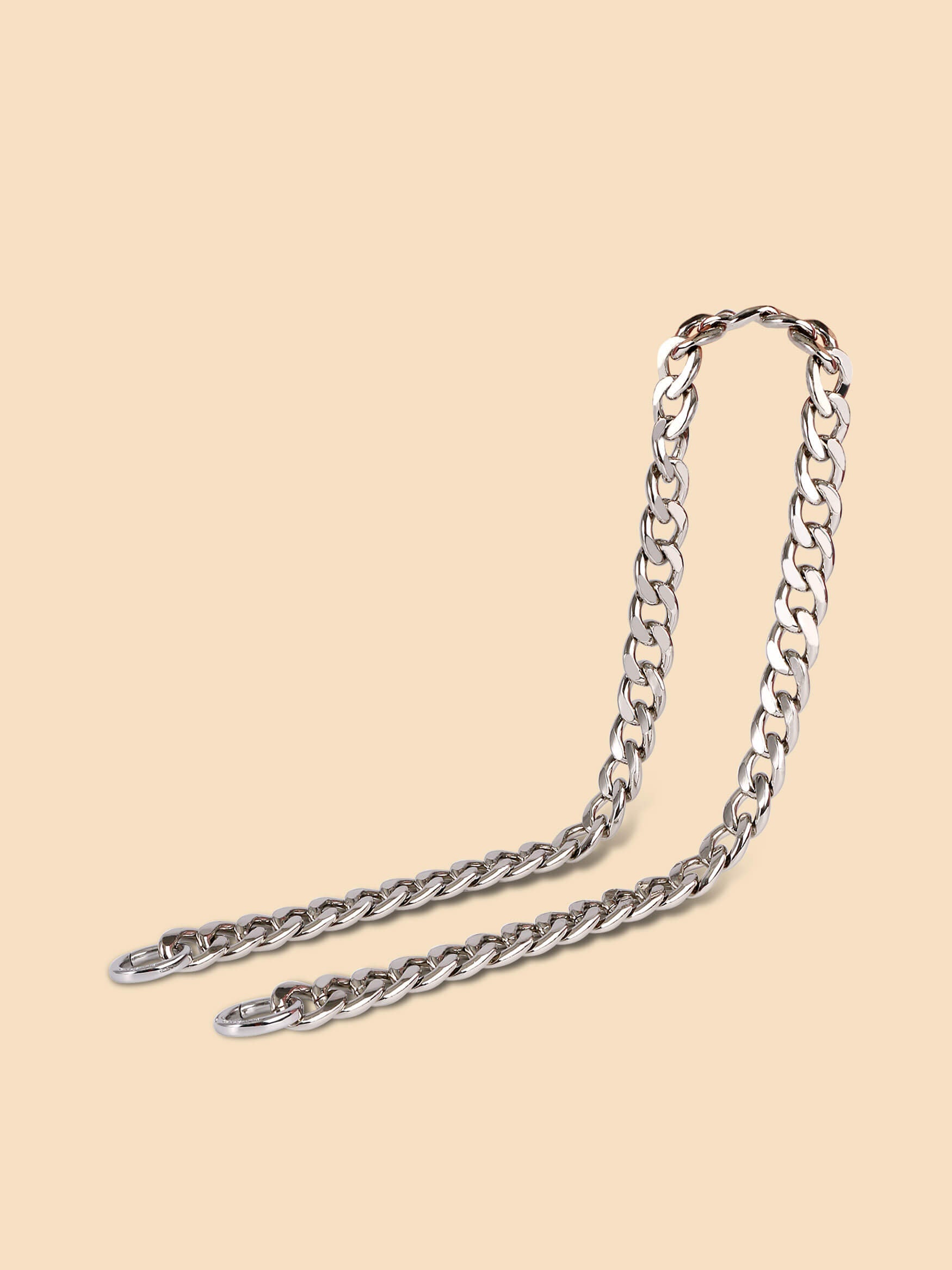 Chunky Chain Strap Silver - Luxury Chain Strap For SINBONO Bag