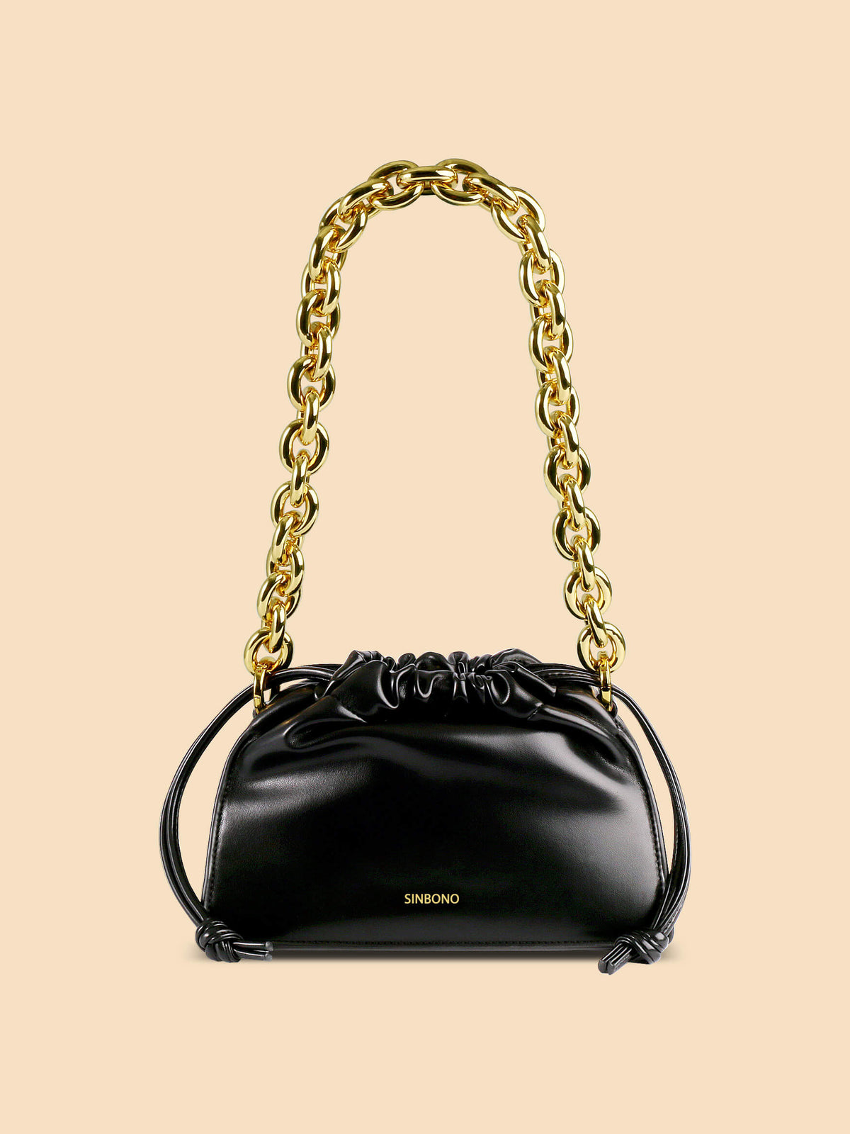 European Word Chain Strap Gold - Chain Shoulder Strap Bag -SINBONO